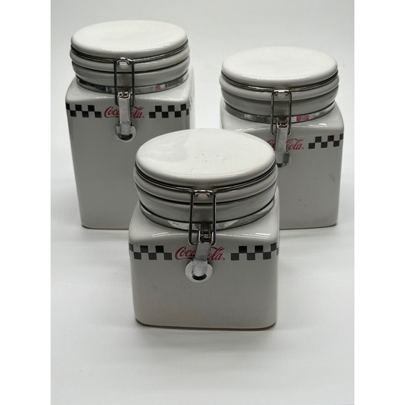 Gibson | Kitchen | Coca Cola Gibson Ceramic Canister 3 Set Vintage ...